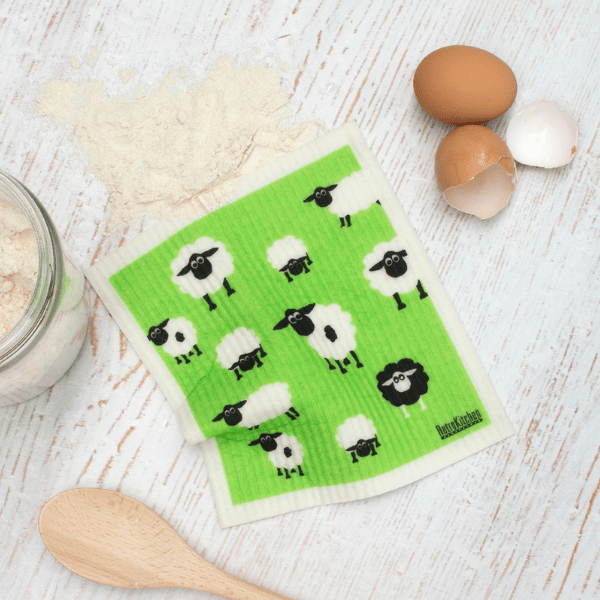 Compostable Sponge Cloth - Sheep – Everyday Living Eco Store